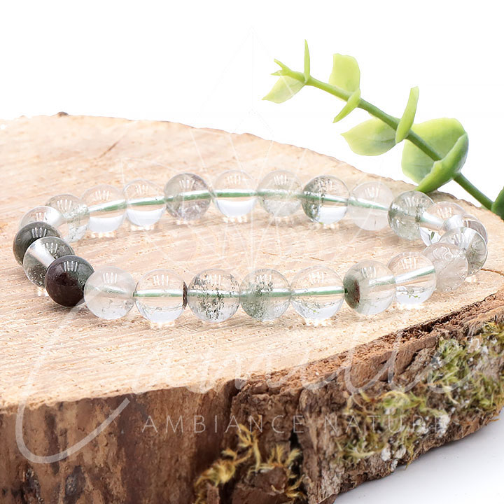 Chlorite Quartz Bracelets and Pendants (ghost) - Camille Ambiance Nature